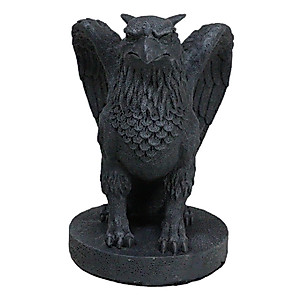 Ebros Gift Mythical Winged Griffon Griffin Eagle Lion Gargoyle Statue Faux Stone Resin Home Decor Figurine 6.75" Tall Gothic Sculptures Statues and Figurines Might and Magic Heroes and Royalty Symbol