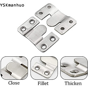 4 Pairs Flush Mount Bracket,Interlocking Furniture Connector,Stainless Steel Heavy Duty Photo Frame Hook Picture Hanger for Large Picture Display Art Gallery Wall Mount Hardware (Large-4 Pairs)