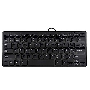 ciciglow Mini Wired Keyboard, 78 Keys Keypad, Portable Ultra Thin Mechanical Gaming Keyboard, Mini USB Wired Office Keyboard for Computer Laptop