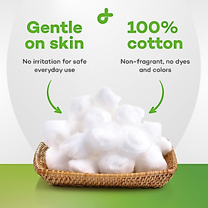 Dealmed Cotton Balls for Face, Makeup & Nail Polish Remover, Medical Uses, & DIY Crafts | Non-Sterile Bulk Pack | Resealable Zip-Locked Bag | 100% Pure Cotton - Soft, Absorbent, Gentle (500 per Bag)