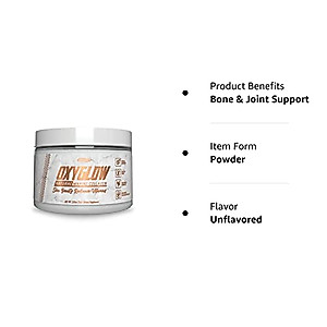 EHPlabs OxyGlow Natural Marine Collagen Powder - Hydrolyzed Marine Collagen Peptides Powder - Boosts Skin Elasticity & Firmness, Accelerates Nail Growth & Strengthens Hair, 30 Serves (Unflavored)