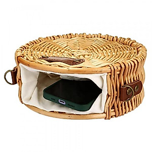 Round Rattan Bag, Pearl Purse, Summer Tote Bag, Top Handle Handbag, Beach Bag Purse for Women, Top Handle Handbag