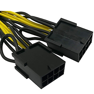 COMeap NVIDIA Graphics Card Power Cable 030-0571-000 CPU 8 Pin Male to Dual PCIe 8 Pin Female Adapter for Tesla K80/M40/M60/P40/P100 4 inches (2-Pack) (10cm)