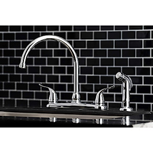 Kingston Brass KB791YLSP Yosemite 8" Centerset Kitchen Faucet, 8-3/4 inch in Spout Reach, Polished Chrome