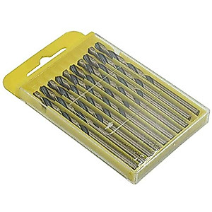 HONJIE High Speed Steel 4.5mm Twist Drill Bit for Wood, Soft Metal, Plastic, Aluminum Alloys 10pcs
