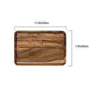 HomeImpel Wooden Platter, Wood Dinner Plates, Wooden Serving Tray, Wooden Dish for Sweets Fruit Dessert Food Appetizer Dessert Salad Cookie (30x20)