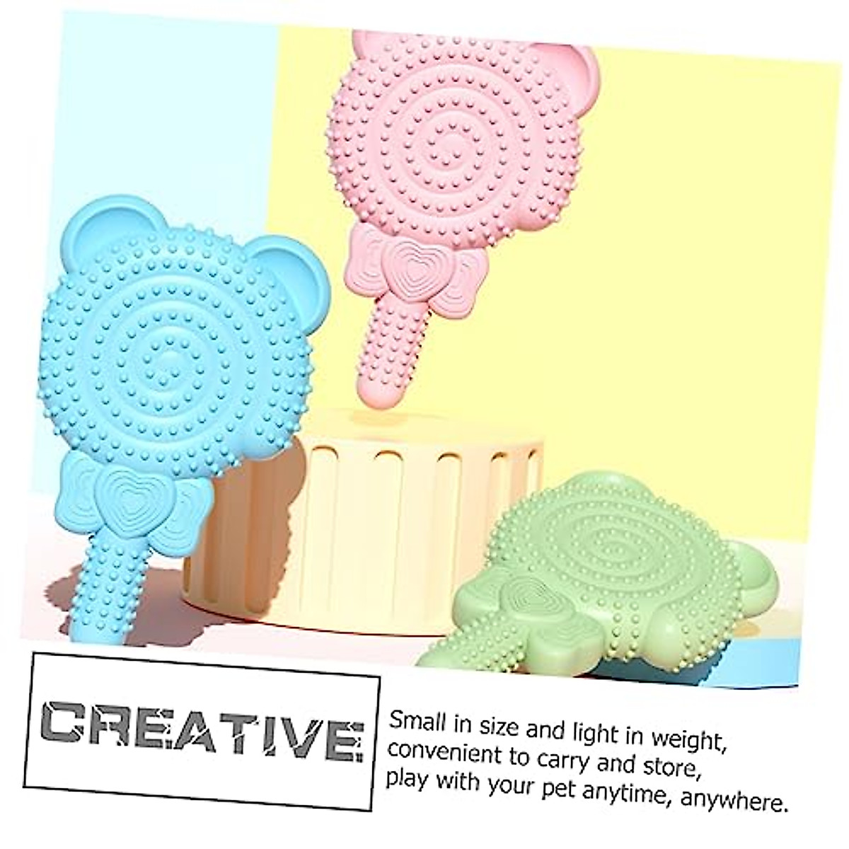 balacoo 3pcs Dog Toy Dog Bite Toys Dental Dog Chew Toys Dog Teething Toys Household Puppy Toy Portable Molar Toy Dog Teeth Cleaning Toy Compact Chewing Toy Dogman Toys The Dog TPR Lollipop