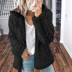 Cute Maternity Dress Purple Zipper Hoodie Brown Plus Size Women Long Jacket Winter Tunic Hoodie for Women No Hood Jackets Women Jackets Winter Long Brown Jacket(13-Black,X-Large)