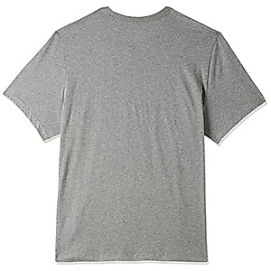 Nike Men's Standard NSW Club Tee, Dark Grey Heather/Black, Large