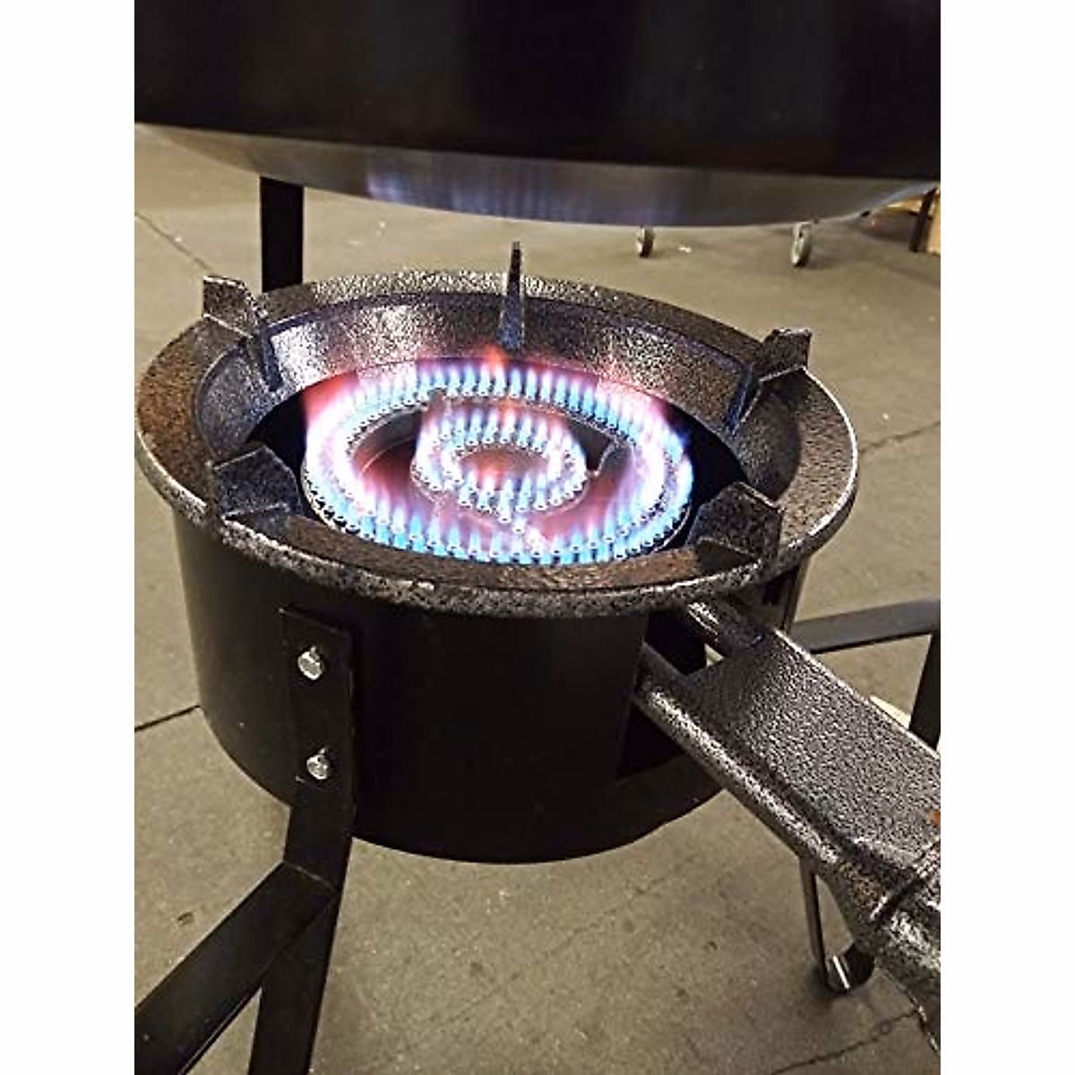 22" Large Mexican Style Concave Comal Griddle Outdoor Cooking Disc Wok Stainless Steel Set Propane Burner adj. Fire Stove & Heavy Duty Metal Stand Ideal Restaurant Style Tacos Grilling or Stir Fry