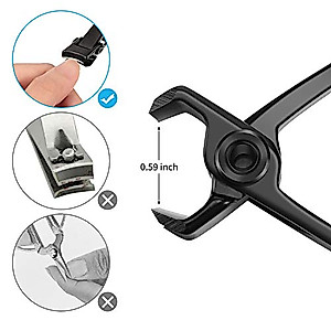 Mudder 2 Pieces Oversized Thick Nail Clippers Wide Nail Cutter for Thick Toenails and Fingernails, 15mm Nail Clippers Stainless Steel Toenail Fingernail Clipper Trimmer for Men Adults