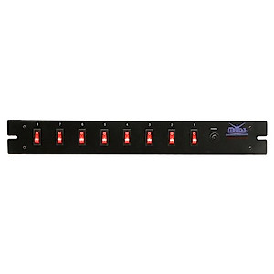 Mr. Dj PSC109 8-Outlet Illuminated Power Strip