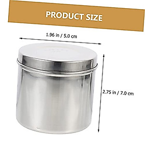 FOMIYES Ointment Jar Storage Jars with Lids Stainless Steel Containers with Lids Cotton Swabs for Makeup Cotton Swab Box Makeup Pot Jars Food Storage Canister Gauze Jar Cotton Balls Holder