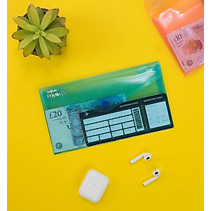 Snopake DL Polyfile Popper Wallet with Press Stud Closure – Classic Assorted [Pack of 5] Ref: 10070