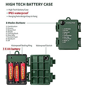 StillCool Battery Operated String Lights,16.4ft 50LED Multicolored Strawberry Lights for Garden Roof Party Christmas Halloween Decoration