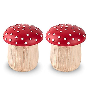 dgudgu 2 Pack Qtip Holder Mushroom Cotton Ball Holder Cotton Swab Holder Qtip Dispenser Bathroom Cotton Ball And Qtip Organizer Cotton Ball Container