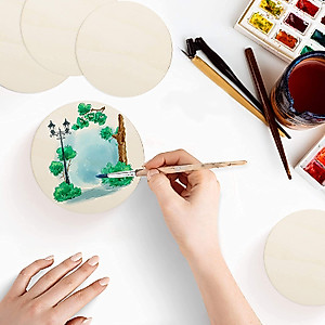 5Pcs 14 Inch Wood Circles for Crafts, Unfinished Blank Wooden Rounds Slice Wooden Cutouts for DIY Crafts, Door Hanger, Sign, Wood Buring, Painting, Christmas Décor