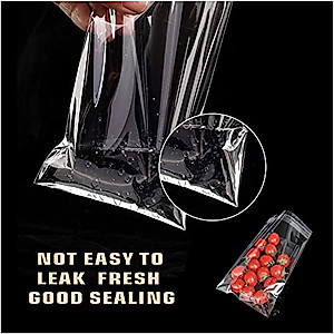 Voikinfo 100 pcs 6" x 12" Long Clear Resealable Cellophane Bags Self Sealing Treat Bags Cookie Bags with Adhesive Flap Gift Wrap Poly Bags Plastic Packaging 1.4 mil