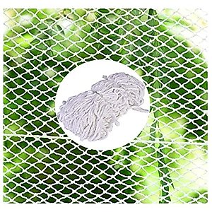 MAGFYLY Banister Guard net Outdoor Partition Protection Net, Cat Net for Balcony Anti-Fall Net Stairs Child Safety Net Construction Nylon Net, White (Size : 13m(310ft))
