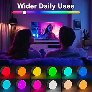 2Pack Rechargeable Light Bulbs with Remote E26/E12 Battery Operated Light Bulb 2200mAh, 3 Color Temperatures/Timer/Dimmer/Color Changing Puck Lights with Remote, Cordless Light Bulb for Non-Hardwired