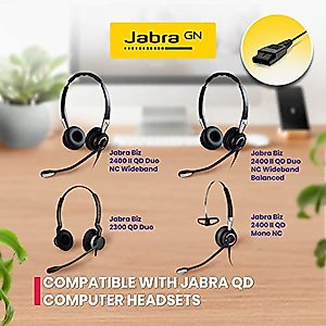Jabra GN Style Splitter Y-Training Cord (Observation- Live/Mute Version), Compatible with Jabra, Liberation, GN Netcom Headsets - Quick Disconnect - for Coaching, Supervising, Training, Monitoring