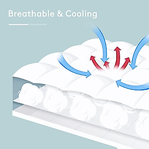 SameBed Mattress Topper Cal King,Extra Thick Mattress Pad Cover for Back Pain,Cooling Mattress Protector with 8-21 Inch Deep Pocket,Overfilled Down Alternative Filling