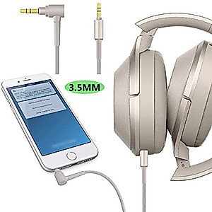 Saipomor WH1000XM5 Replacement Audio Cord WH-1000XM4 Cable Compatible with Sony WH1000XM2 WH-1000XM3 MDR-XB950BT MDR-100ABN MDR-10R MDR-1000X MDR-ZX770BN Noise-Canceling Headphones(Gold)