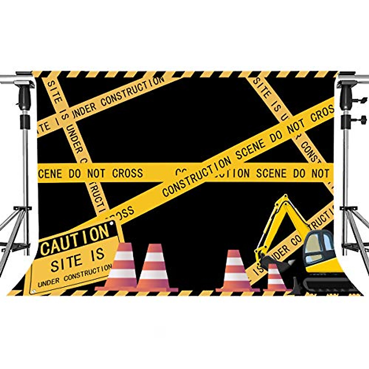 Construction Site Theme Backdrop for Construction Themed Birthday Party MEETSIOY Dump Truck Digger Zone Boys Birthday Party Construction Scene Photo Background 7x5ft HXMT371