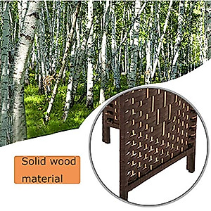 Room Divider 4 Panel Room Screen Divider Wooden Screen Folding Portable Partition Screen Wood with Removable Storage Shelves Color,Brown