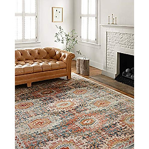 Loloi II Jocelyn Collection JOC-03 Mist/Multi, Transitional 7'-10" x 10' Area Rug