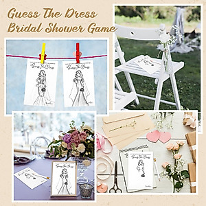 Fulmoon 30 Sets Guess the Dress Bridal Shower Games for Guests Include Wedding Shower Games Cards and Bridal Shower Pre Sharpened Pencils Fun Wedding Decorations Party Supplies Games Ideas
