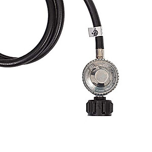 Mabel Home 6 Feet Low Pressure Propane Regulator with CSA Certified LPG Hose Most LP Gas Grill, Heater and Fire Pit Table, 3/8 Female Flare Nut