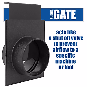 6 Pack of Fulton 4 inch Blast Gates with Double Sided Port – for Use With Dust Collection Machinery - Vacuums with 4 inch Hose