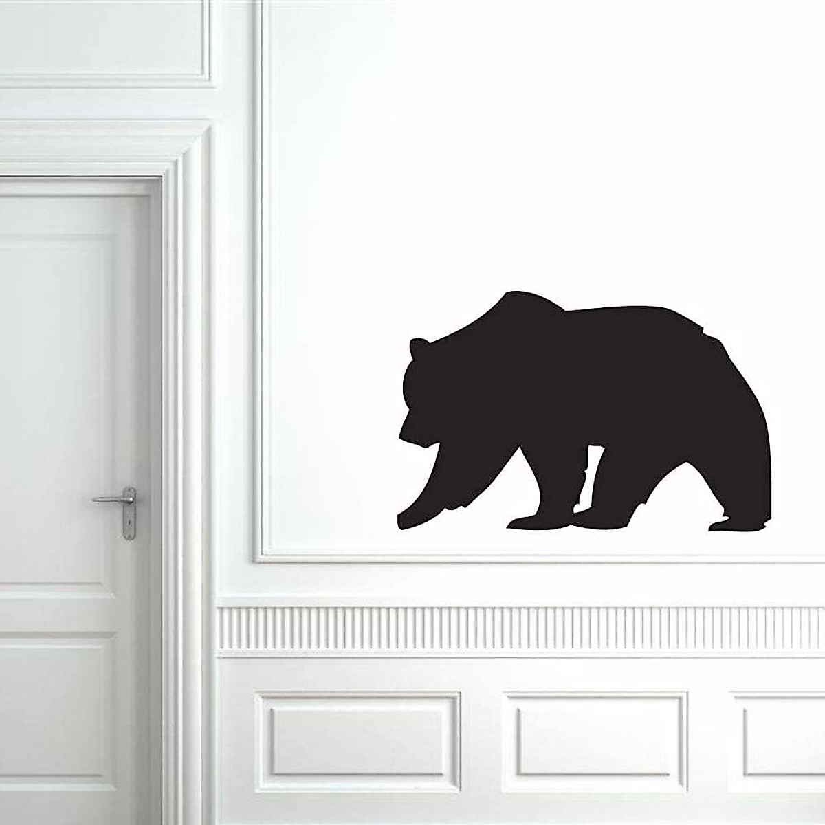 DNVEN Big Bear Silhouette Memorandum Chalkboard Blackboard Vinyl Wall Decals Kids Removable Stickers for Children Rooms Nursery Boys Room Decor Black 22 inches x 14 inches