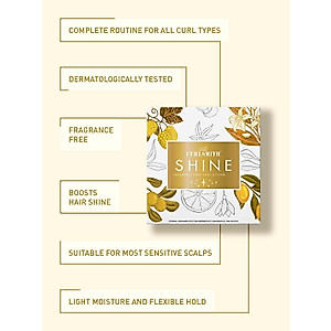 Curlsmith - Shine Kit, Shampoo, Conditioner, Jelly & Cream, Sensitive, Fragrance Free, for All Curl and Hair Types, Vegan, 2 x 12 fl oz, 2 x 2 fl oz