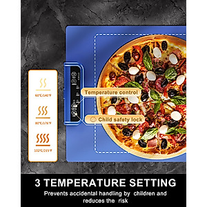 Electric Warming Tray, Warming Mat for Food Rollable & Portable, 3 Temperature Settings, 4H Timer, Safety Lock, Food Warmer for Buffet, Party Family Gatherings, Sabbath, Countertop