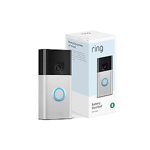 All-new Ring Battery Doorbell, Head-to-Toe Video, Live View with Two-Way Talk, and Motion Detection & Alerts (2024 release), Satin Nickel