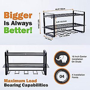 The Cosmic tool organizers and storage rack system – Magnetic tool holder 5 Pack, Mop and broom holder 3 Pack and Power tool organizer to take care of your garage organization needs