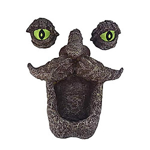 Tree Faces Decor Outdoor, Old Man Wild Bird Feeder Tree Hugger Statues in The Dark Eyes Garden Decor Yard Art