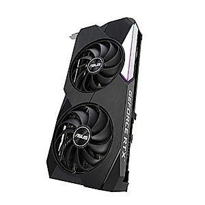 ASUS Dual NVIDIA GeForce RTX 3060 Ti OC Edition Gaming Graphics Card (PCIe 4.0, 8GB GDDR6 Memory, HDMI 2.1, DisplayPort 1.4a, Axial-Tech Fan Design, Dual BIOS, Protective Backplate, GPU Tweak II)