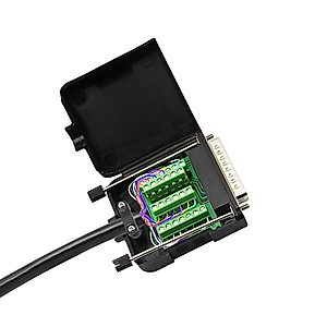 CERRXIAN DB25 Breakout Board, DB25 Male D-SUB Connector to DB25 Screw Solderless Wiring Terminal Module Breakout PCB Board Kits with Plastic Case (M Black)
