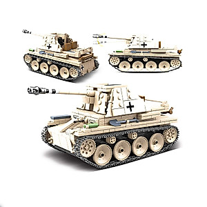 General Jim's Military Brick Building Set - WW2 German Army Tank Destroyer SD.KFZ.138 Marder III Building Blocks Model Set for Military and Brick Enthusiast and for Teens and Adults