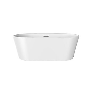 Barclay: ATOVN63EIG-PN - Pascal 63" Freestanding AC WH - TubW/Internal Drain & OF PN