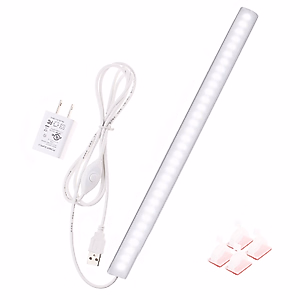 Under Cabinet Light, 12 Inch Plug in LED Closet Light with Memory Function, Cold White 6000K, Super Slim Dimmable Workbench Light, Under Counter Lights for Kitchen