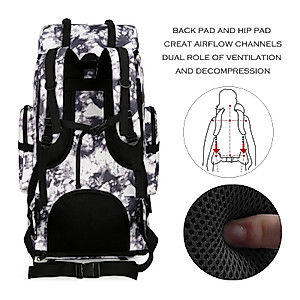 W WINTMING Hiking Backpack for Men 70L/100L Camping Backpack Military Rucksack Molle 3 Days Assault Pack for Climbing