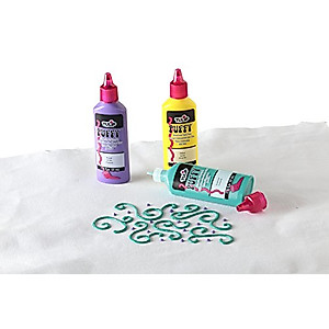 Tulip 17581 Dimensional Metallic Fabric Paint, 6-Pack (Puffy)