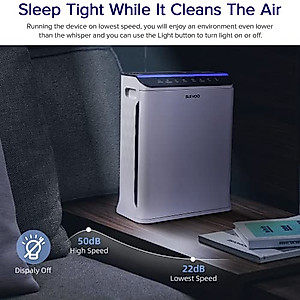 Air Purifiers for Home Large Room Up to 1505 Sq Ft, Bedroom 22dB 2023 New Upgrade Unique Non-fog Humidification Aromatherapy, H13 True HEPA Air Purifiers with Air Quality Sensors, Timer, Effectively Clean 99.97% of Smoke, Dust, Pollen, Pet Dander, Odors