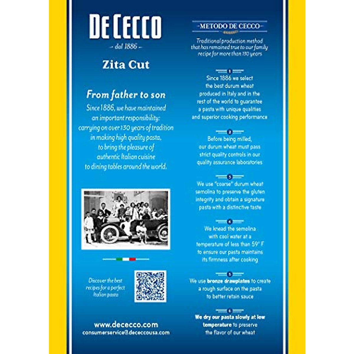 De Cecco Semolina Pasta, Zita Cut No.118, 1 Pound (Pack of 5)