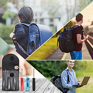 24 Sets Mini Screwdriver Set with Keychain Small Keychain Screwdriver Bulk Includes 2 Flathead Screwdrivers and 1 Crossing Screwdriver in a Portable Pouch for Adults Men Fathers Gifts Party Favors