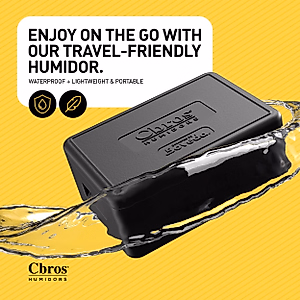 Cbros Humidor 69% Two- Way Humidity Control Box Powered by Boveda, Moisture Absorber, Maintain Freshness and Consistent Temperature Size (Size 80)